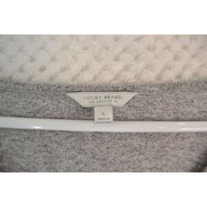 Lucky Brand | Tops | Lucky Brand Womens Large Gray Cold Shoulder Short ...